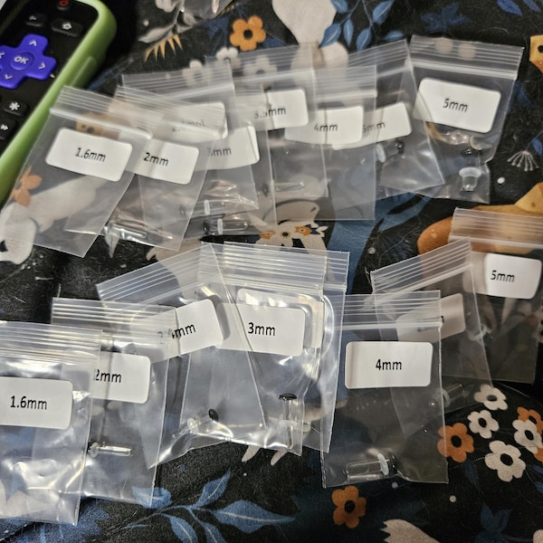 Septum Stretching Kit Black Acrylic Pincher Kit Septum & Ear Gauging ...