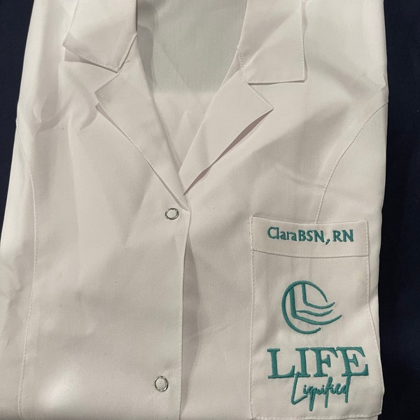 White Lab Coat, Anti-wrinkle Lightweight Doctor Dentist Surgeon ...