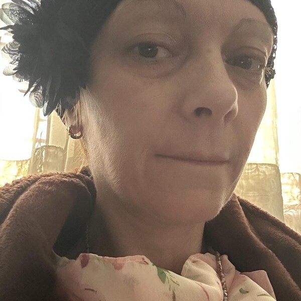 Amazing Soft Blue White Headscarf TICHEL, Hair Snood, Head Scarf, Head ...