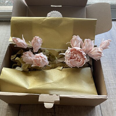 Spanish Bun Hairstyle Flower Pin Wedding Hair Accessory Ivory Peony ...