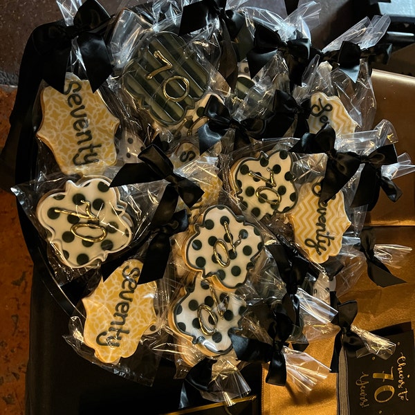 Custom Number Assortment Cookies- Set of 6 Crunchy Shortbread Cookies ...