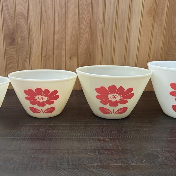 Vintage Fire King Flower Inspired Decal - Decals Only Bowl is NOT ...