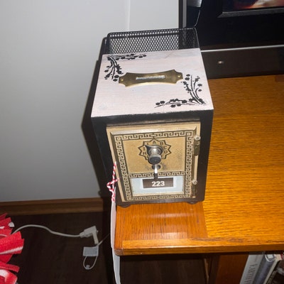 Scalloped Stamped Brass Coin Slot Cover Bank Money Box Jewelry Hole ...