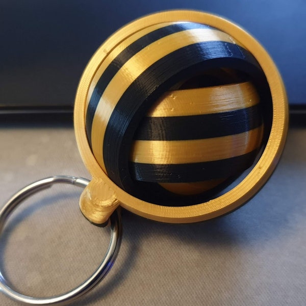 Fidget Keyring, Fidget Keychain, 3D Printed, Birthday Gift, Stocking ...