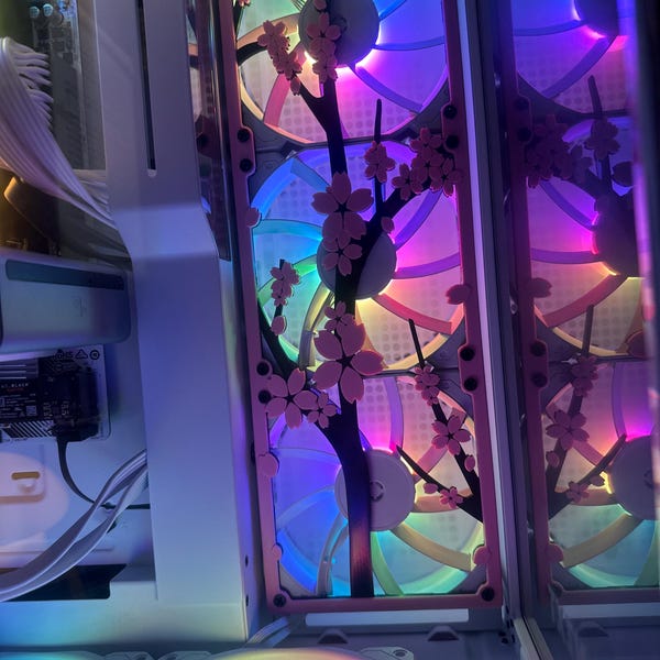 Sakura Cherry Blossom Branch Collection Dual Color Gaming Computer ...