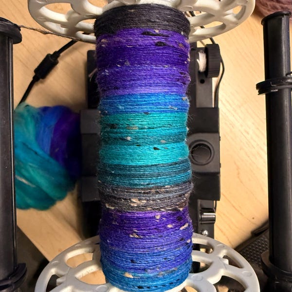 Dragonfly in Amber - Blue, Green, Gold, Hand Dyed Superwash Merino ...