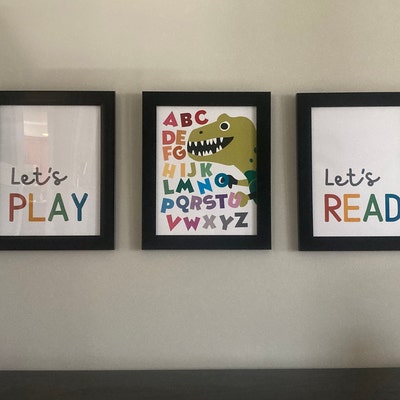 Dinosaur ABC Poster, Alphabet Print, Dinosaur Gift, Nursery Print, Dino ...