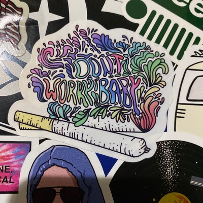 Blunt Sticker Joint Sticker Alien Stickertrippy Sticker - Etsy