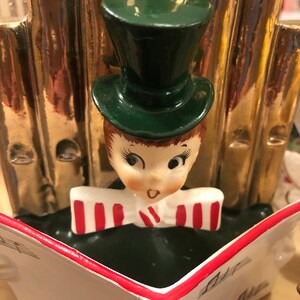 Vintage Japan Snowman Candy Holder or Planter Jaunty Fellow | Etsy