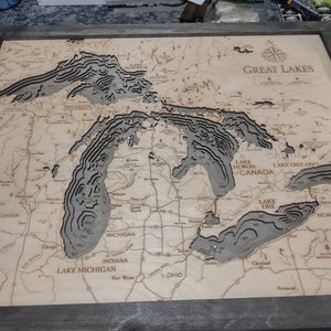 Cape Cod Wood Carved Map Grey Frame - Etsy