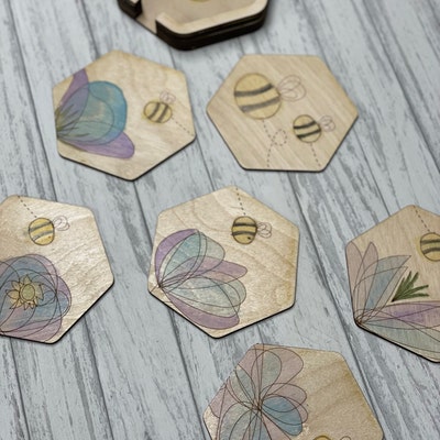 6 Bee Themed Pocket Hug removable Token/hug Score or - Etsy