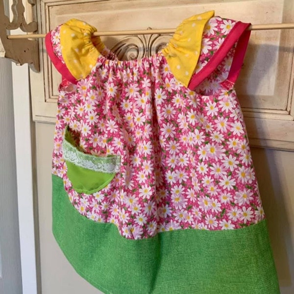 Butterfly Dress PDF Sewing Pattern, Girl's Flutter Sleeve Dress Pattern ...