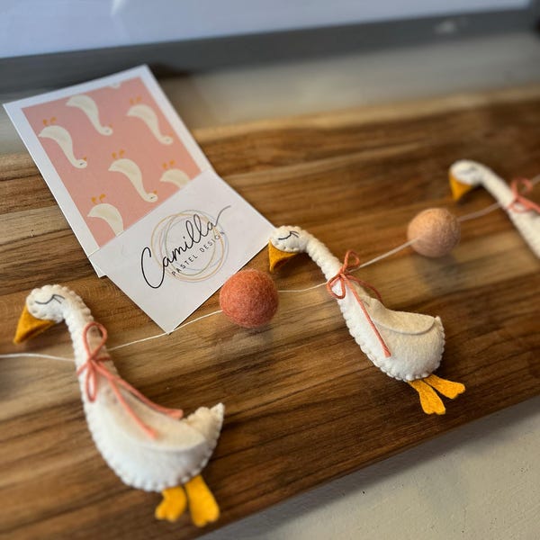 Custom Goose Felt Banner, Geese Banner for Nursery/room, Geese Garland ...