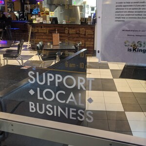 Support Local Business Sign Decal - Storefront Window Signage ...