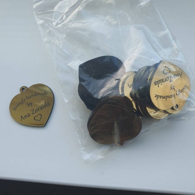 Personalized Craft Tags, Handmade Product Labels, Metalic Finish ...