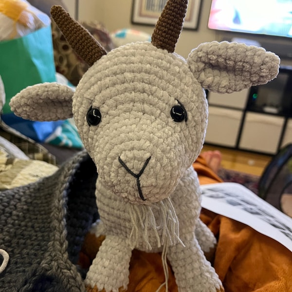 Goat Amigurumi Pattern, Crochet Farm Animals Pattern, Plush Goat ...