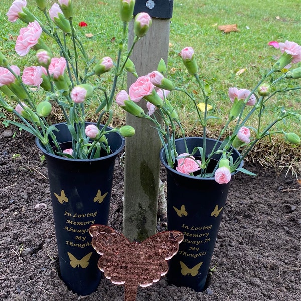 Butterfly Memorial Stick - a Pretty Grave Side, Cemetery Decoration ...