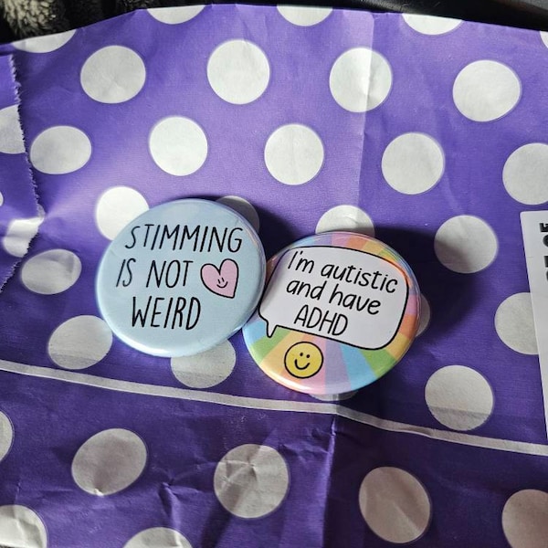 I'm Autistic and Have ADHD - Pin Badge - Etsy UK