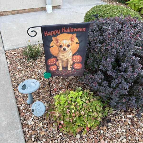 Halloween Siberian Husky Garden Flag, Dog Fall Art, Cute Dog Witch ...