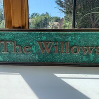 Antiqued Brass Plaques Solid Brass Name Plates Custom House Signs ...