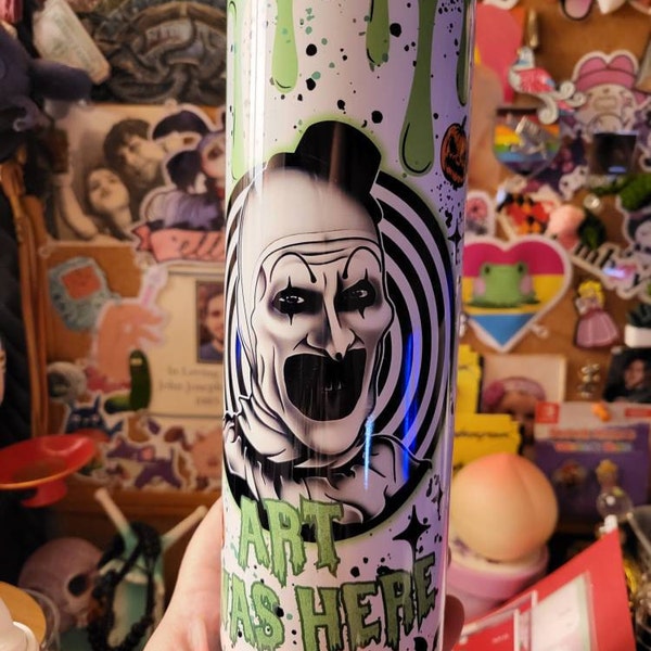 Terrifier Art the Clown Frosted Glass 20oz Tumbler Horror - Etsy