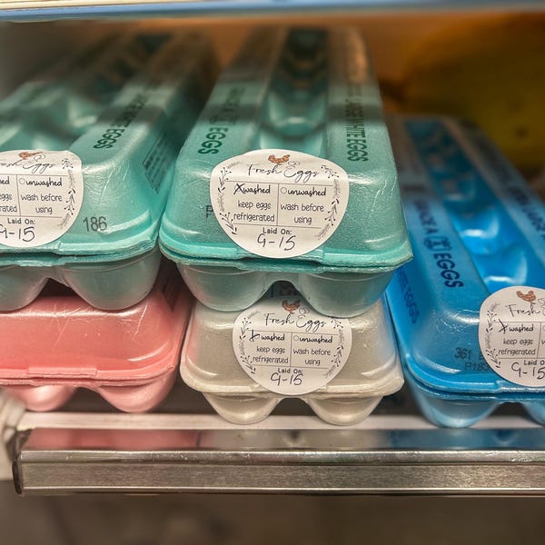 Farm Fresh Egg Stickers for Egg Cartons, Return Carton Stickers ...