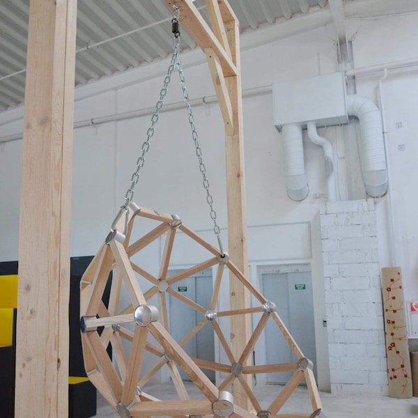 Geodesic Dome SEMISPHERE SWING CHAIR Connected With Ceiling, Trees or ...