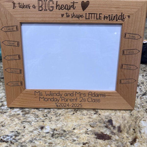 Teacher Gift Frame | Appreciation Gift | Teacher and up to 24 Kids ...