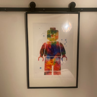 Lego Man Minifigure Art Watercolor Print, Boys Nursery Decor, Wall Art ...