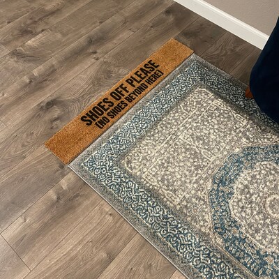 Shoes off Skinny Doormat, Shoes off Door Mat, Shoes off Welcome Mat ...