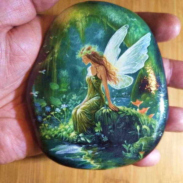 Rock Painting Acrylic Mermaid Stone | Paint Art | Pebble Art | Rocks ...