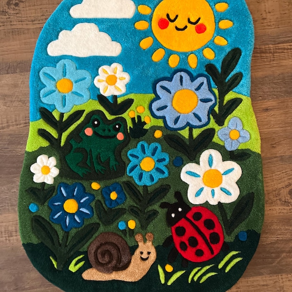 Cute Keyboard Rug for Cubicle Decor, Small Tufted Desk Mat, Wrist Rest ...