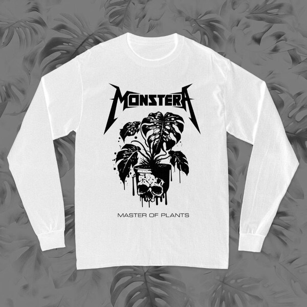 Monstera Hoodie Back Design for Metal Head Plant Lover Gift Idea for ...