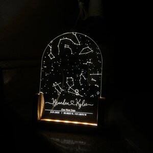 Personalized Constellation Chart Lamp Gift Star Map on Night - Etsy