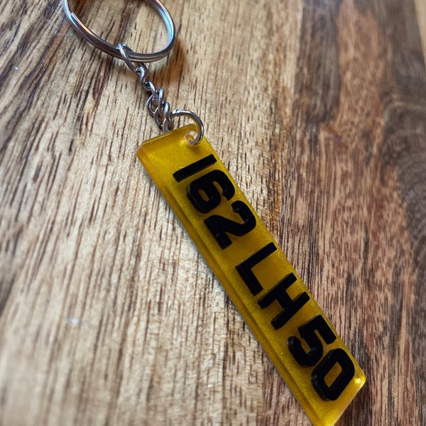 4D Number Plate Key Ring - Etsy