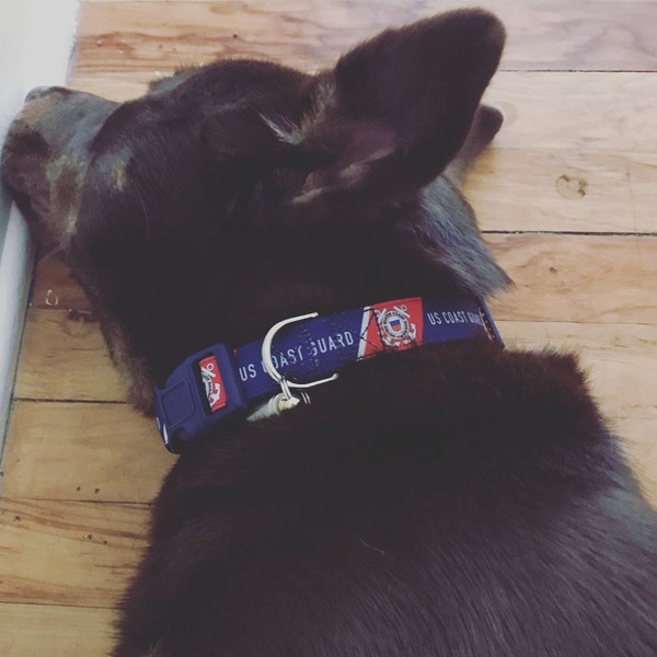 US Coast Guard Dog Collar With Optional Matching Leash ALL SIZES - Etsy