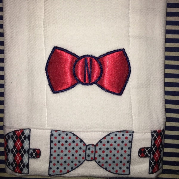 Bow Tie Monogram Digital Machine Embroidery Applique Design 4 Sizes - Etsy