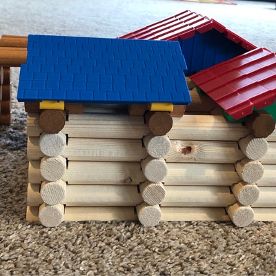 250 Piece Handmade 'lincoln Logs' Extra Large Set - Etsy