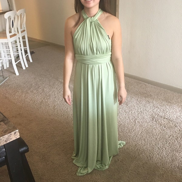 Beige Infinity Dress, Champagne Bridesmaid Dress, Prom Dress, Twist ...