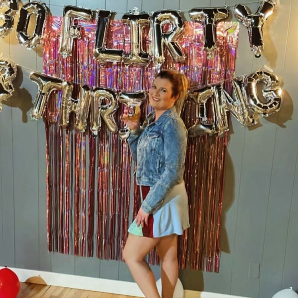 30 Flirty and Thriving Balloon Banner: 30th Birthday Party Decor - Etsy