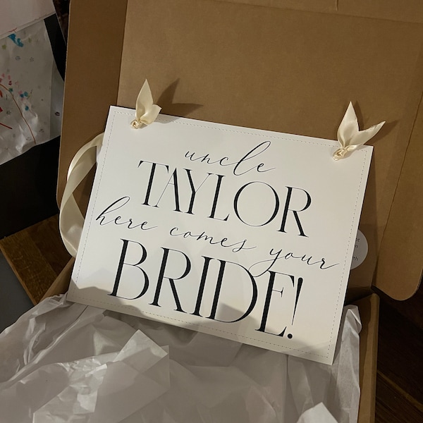 Set of 2 Personalized Wedding Signs for Flower Girl/ Ring Bearer 1122 ...