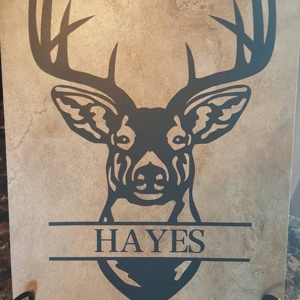 Buck Head Deer Hunting Monogram Split SVG File Cutting Template-silhouette Clip Art for ...