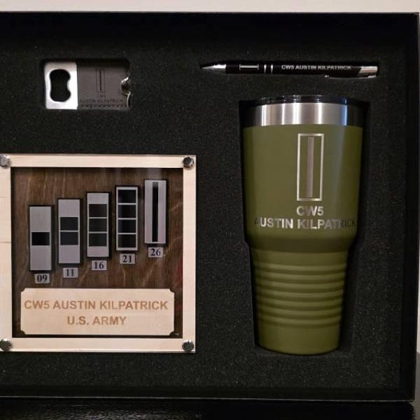 US Army Promotion Gift Box, Military Promotion Gift Set for Officer or ...