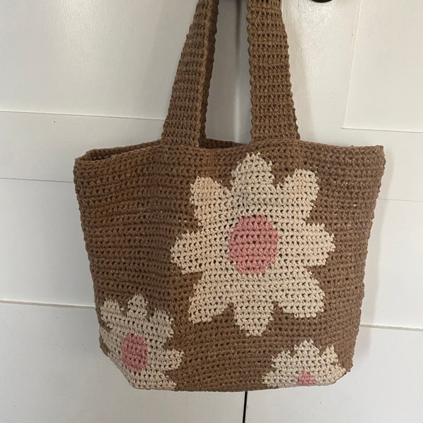 The Daisy Day Tote PDF DIGITAL DOWNLOAD Crochet Pattern, Cute Crochet ...