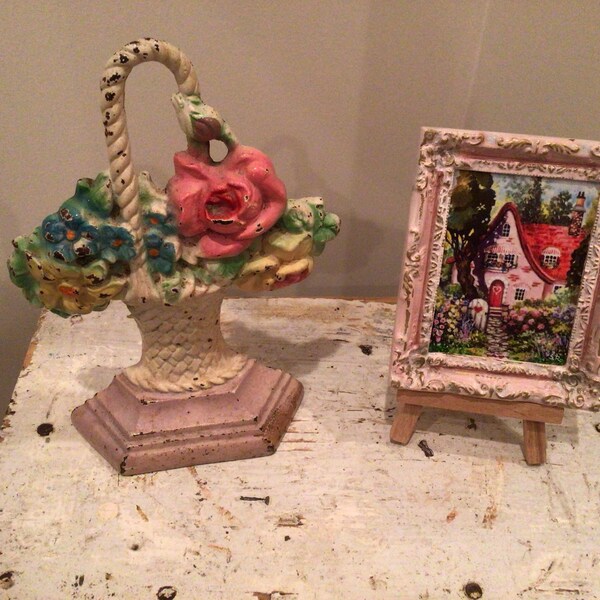 Porcelain Foot Bath Planter Cachepot Pink Green Floral Birds Scalloped ...