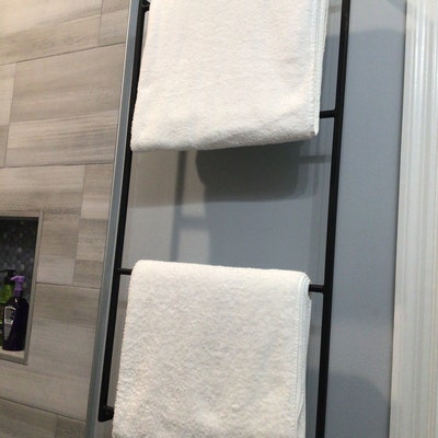 Modern Farmhouse Industrial Towel Rack or Blanket Rack - Etsy