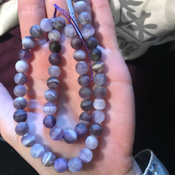Natural Matte Amethyst Beads Grade AAA Round, 4mm, 6mm, 8mm, 10mm, 12mm ...