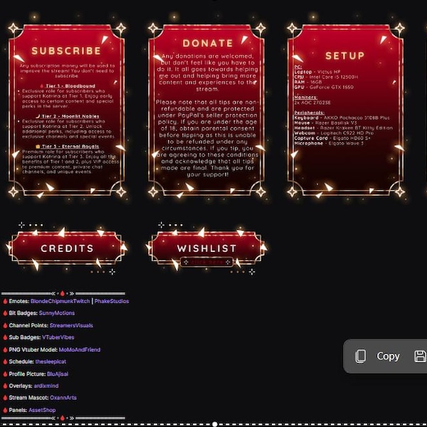 Moon Night Twitch Stream Overlay Set - Vtuber Asset | Just Chatting ...