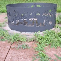 American Flag Fire Pit Ring, 16" Tall, Heavy Duty, Patriotic, Made in ...