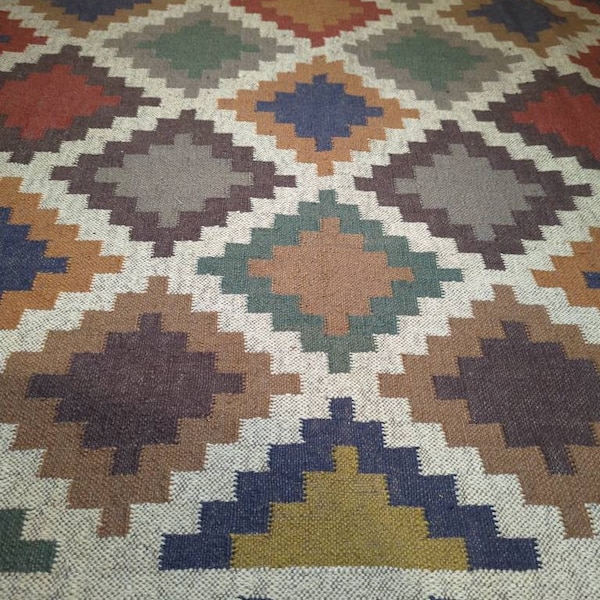 Natural Jute Rug Jute Braided Rug Bohemian Jute Rug Rectangular Jute ...